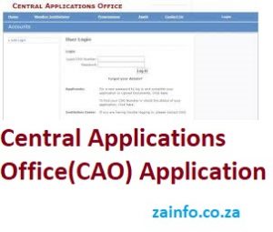 CAO International Application 2025-2026 | Apply Online - ZA INFO