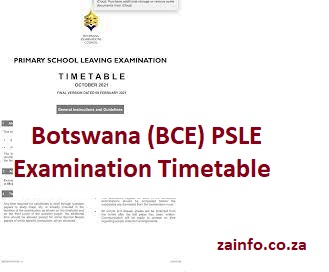 Botswana PSLE Examination Timetable 2023-2024 - Top Information Portal