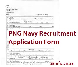 PNG Navy Recruitment Application Form 2025-2026 - ZA INFO