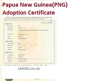 PNG Adoption Certificate 2024-2025 | How to Apply - Top Information Portal