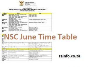 [PDf] NSC June Time Table 2023 | Grade 12 Exams Time Table - ZA INFO