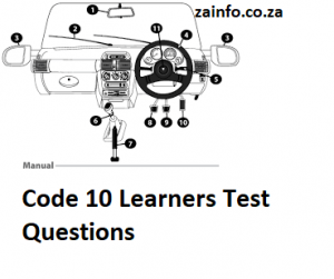 Code 10 Learners Test Questions - Free PDF Download - Top Information ...